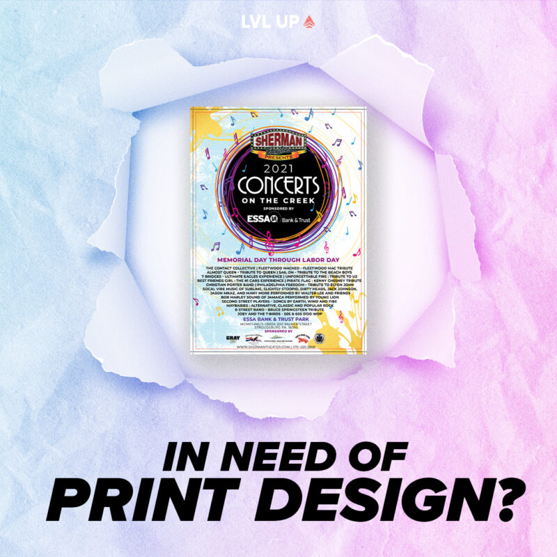 Print Design Work - LVL UP Marketing